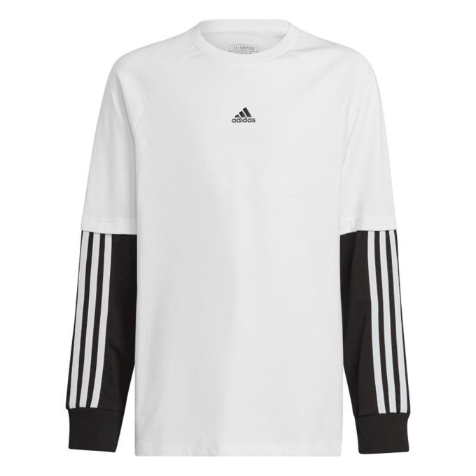 adidas アディダス Tシャツ 長袖 ジュニア ストリートジャム 2-in-1 長袖Tシャツ キッズ IV7048 JUD58 ...