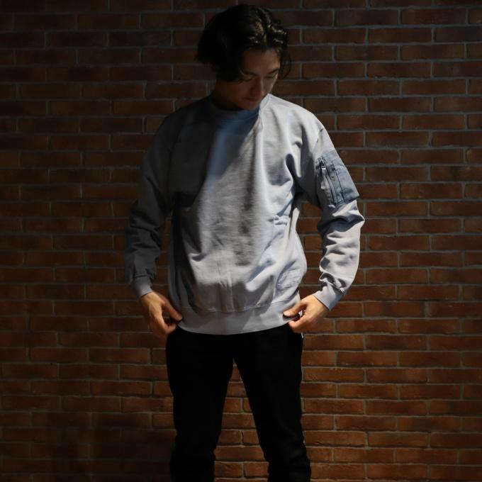 AVIREX×NBA アヴィレックス FADE WASH MIL. POCKET SWEAT フェイドウォッシュ ミリタリーポケット スウェット 7835132011 【ご自宅配送限定】‥ ☆AVIREX×NBA アヴィレックス FADE WASH MIL. POCKET SWEAT フェイド