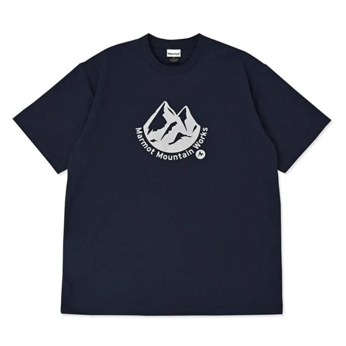 Marmot マーモット Tシャツ 半袖 メンズ Mt.Precious T-Shirts MTSS25MST059-NAVY : ヒマラヤ ...