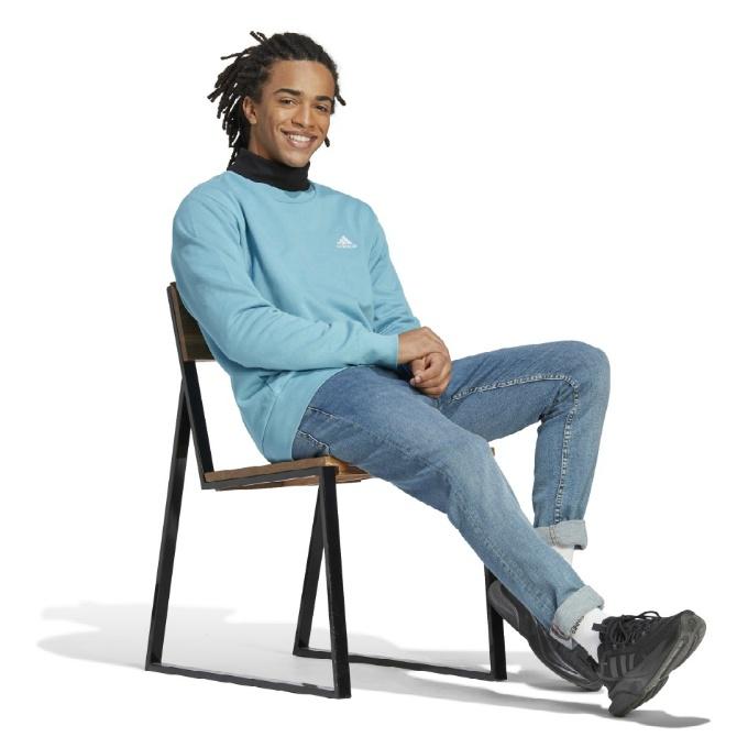 adidas アディダス スポーツウェア スウェット 上下セット メンズ エッセンシャルズ スモール ロゴ スウェットシャツ+パンツ ...