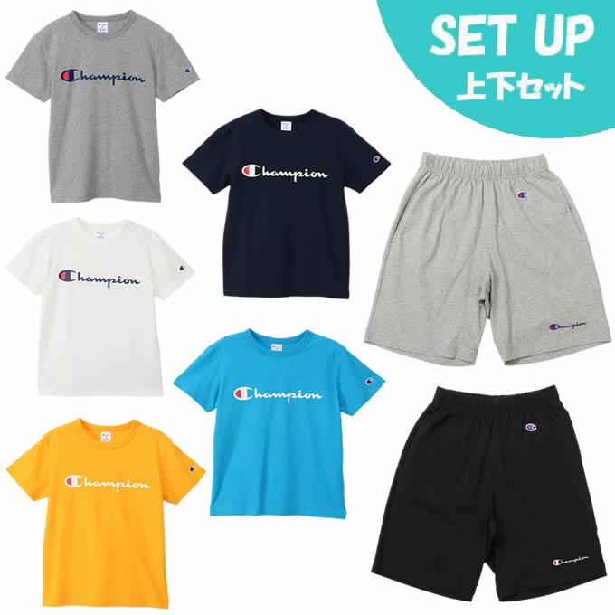 Champion チャンピオン Tシャツ 上下セット ジュニア SHORT SLEEVE Tシャツ+SHORTS CK-Z302+CK-Z502 : ヒマラヤ Yahoo!店 - 通販 ...