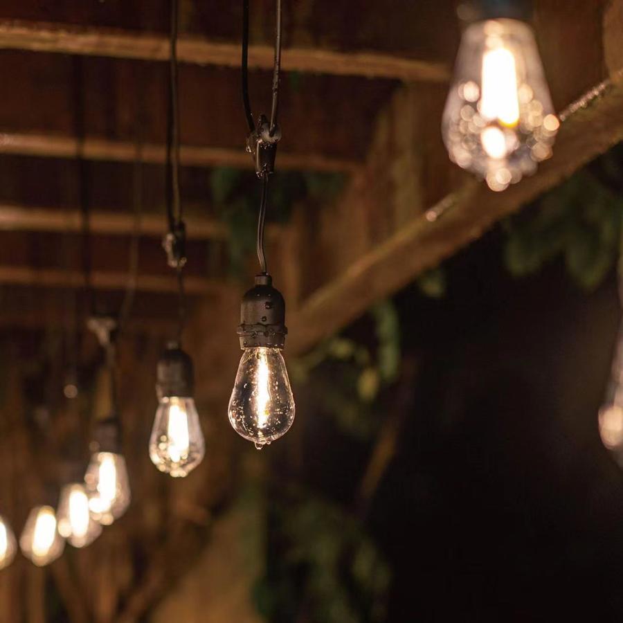 ストリングライトコード 防雨 10M 15個ソケット 16個LED電球付き E26電球 クリスマス 結婚式 パーティー 屋外照明 防雨型 電飾 連結可能 : Himawari - 通販 ...