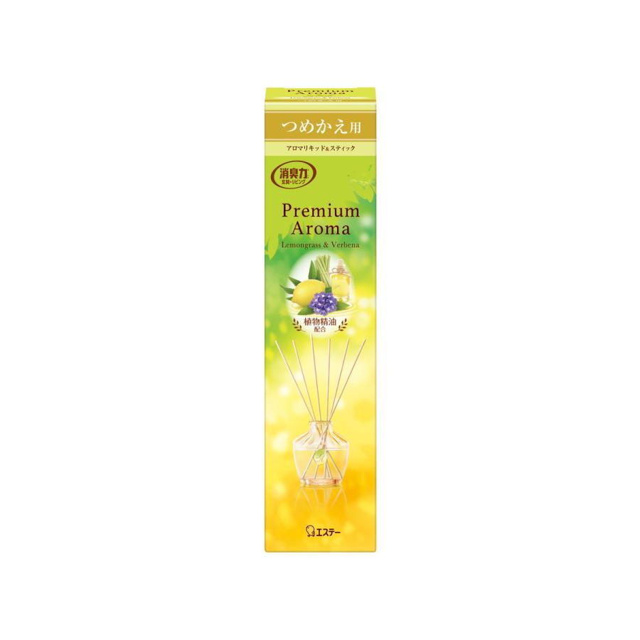 【まとめ買い×5個セット】エステー お部屋の消臭力 PREMIUM AROMA STICK つめかえ用 レモングラス&バーベナ 65ML 芳香剤 : 101-x005 ...