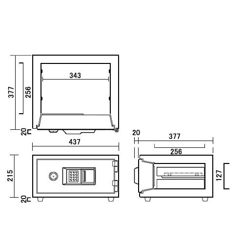 日本アイ・エス・ケイ 金庫診断士のいる専門店- CPS-30T 家庭用 耐火金庫 テンキー式 マットブラック 日本製「小型なのに耐火1時間」 : 創業100年 ひめじやネット通販 - 通販 ...