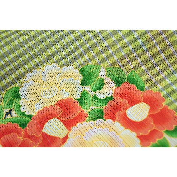 ひめか 浴衣 レディース 岡重-浴衣 ゆかた 仕立て上がり チェック花玉