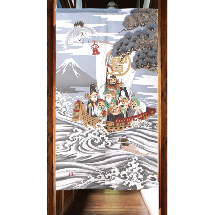 暖簾 のれん 85X150cm「鶴亀七福神 レース」2367 : 作務衣と甚平和専門店 ひめか - 通販 - Yahoo!ショッピング