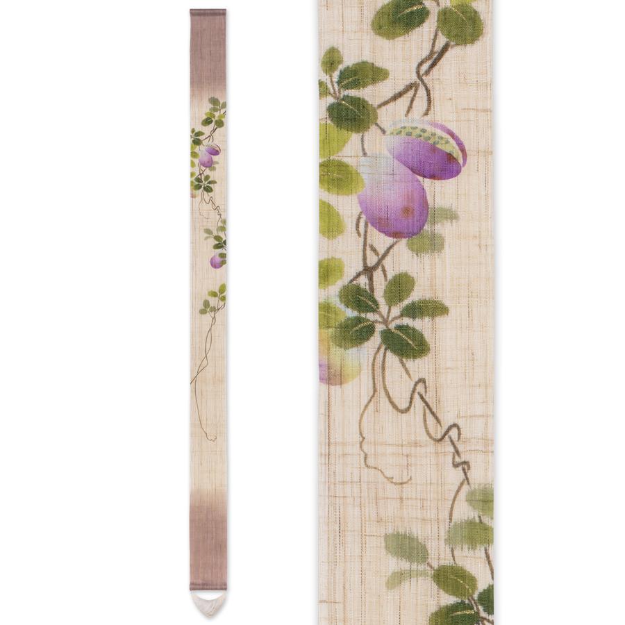 タペストリー 麻100％ 細タペ「アケビ」Ts-806 10×170cm : 作務衣と甚平和専門店 ひめか - 通販 - Yahoo!ショッピング