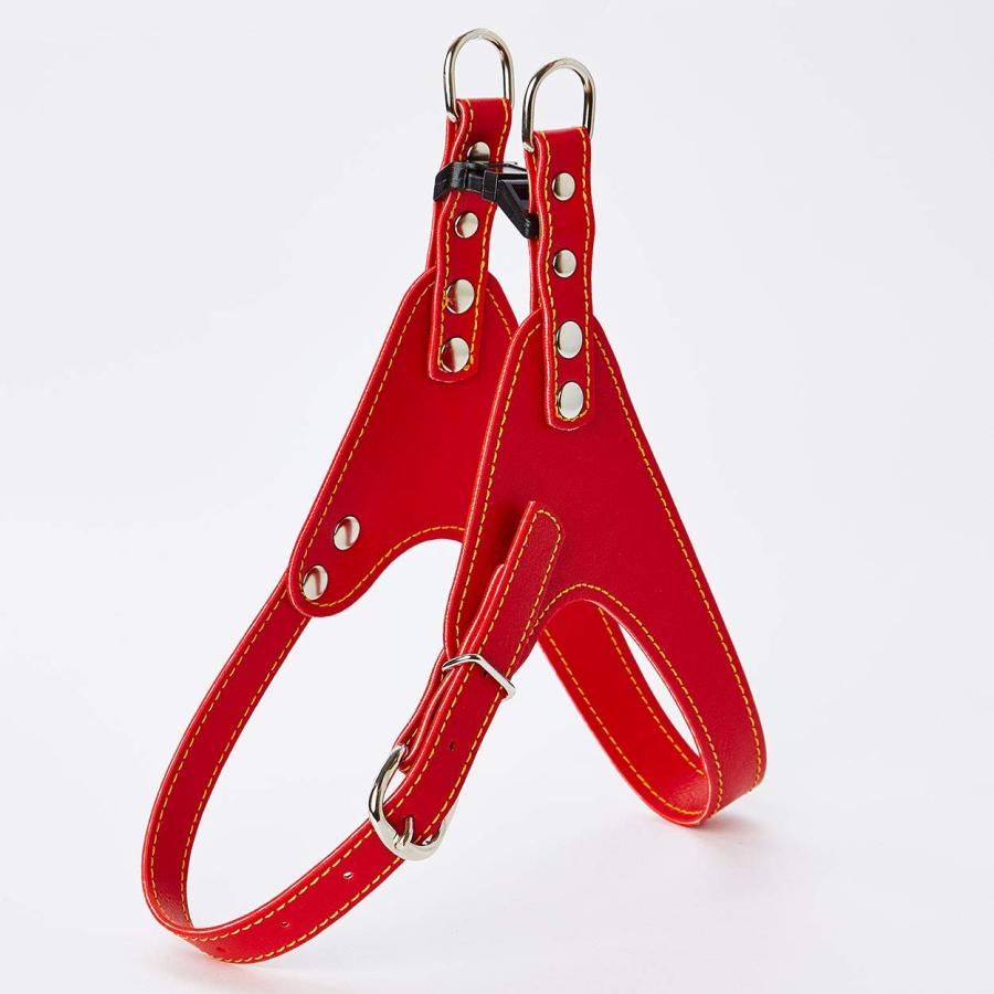 ペティオ (Petio) Porta ポルタ ソフトレザーベストハーネス レッド 犬 S サイズ : hinaharu - 通販 - Yahoo!ショッピング