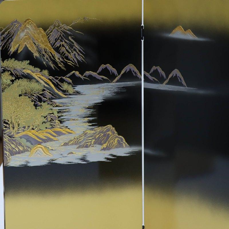 アウトレット品 屏風 屏風のみ 26号 二曲一双 金ボカシ屏風 金山水 23a-ya-0819 : ひな人形のあすか - 通販 - Yahoo!ショッピング