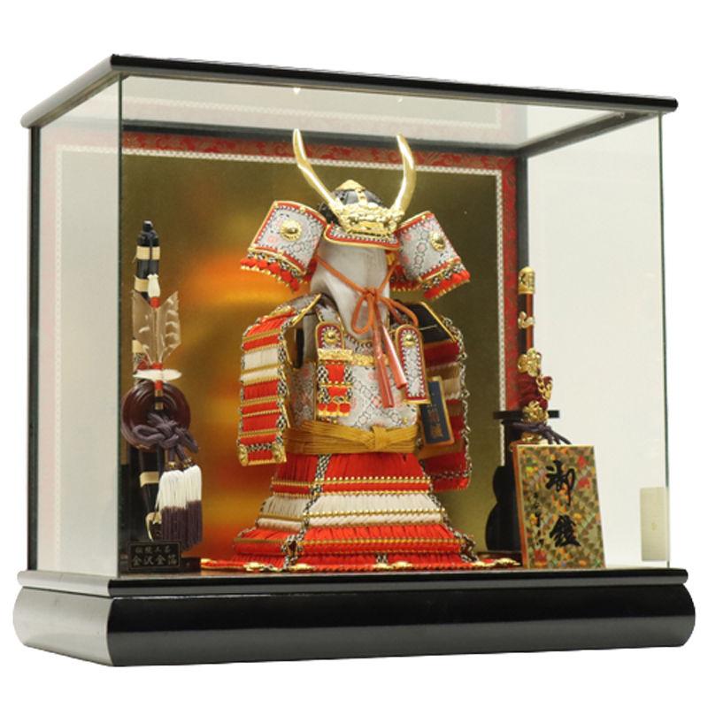 アウトレット品 五月人形 鎧 ケース飾り 5号 奉納鎧 朱 パノラマケース 24a-ya-0062 : 24a-ya-0062 : ひな人形のあすか - 通販 - Yahoo!ショッピング