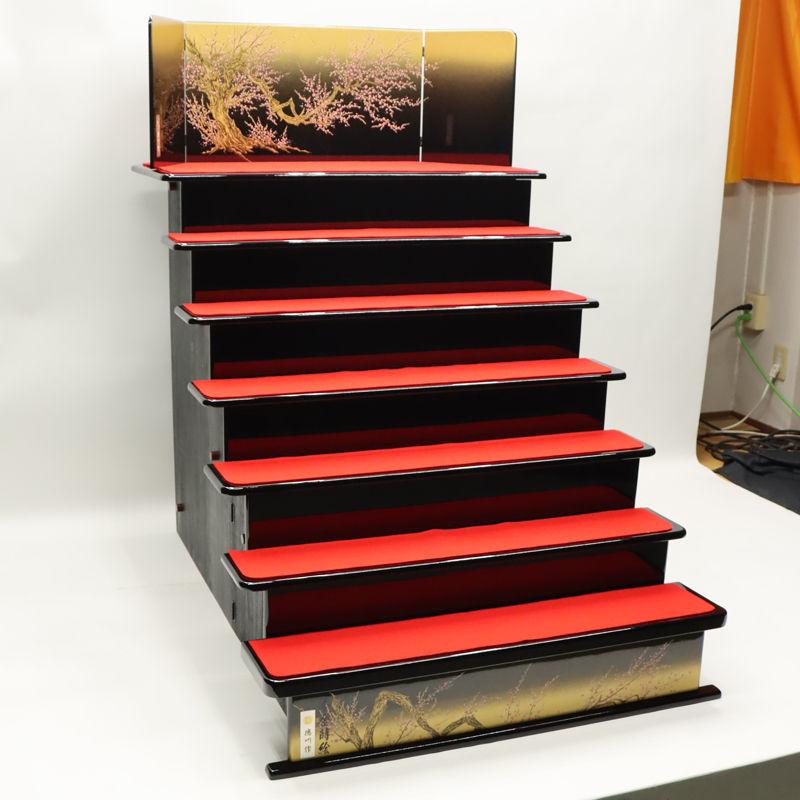 アウトレット品 雛人形用 台屏風セット 30号 木製 ゴールド梅屏風 七段飾り台セット 組立式 24a-ya-0176 : 24a-ya-0176 : ひな人形のあすか - 通販 ...