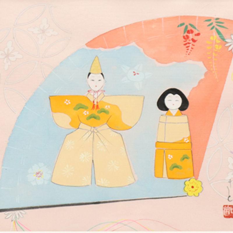 アウトレット品 額絵 桃の節句 切替さと子 雛・黒谷和紙 C 24a-ya-0297 : ひな人形のあすか - 通販 - Yahoo!ショッピング