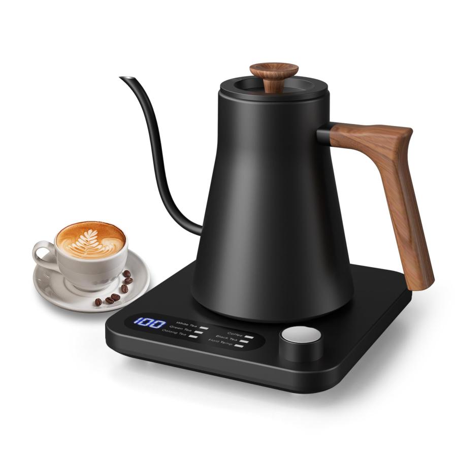 Sawlece Electric Gooseneck Kettle with 6 Variable Presets, Pour 並行輸入品 ...