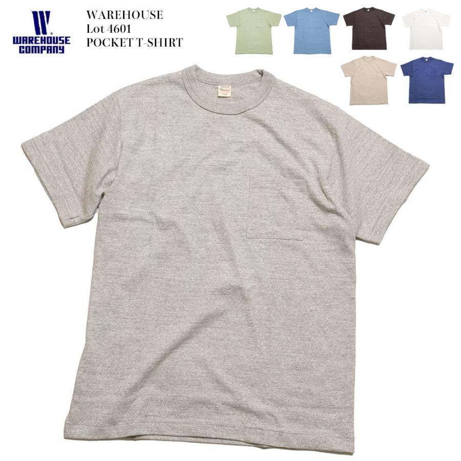 WAREHOUSE（ウエアハウス） WAREHOUSE 4601PK-25 Lot.4601 ポケット Tシャツ メンズ 半袖 | ヒノヤ ...