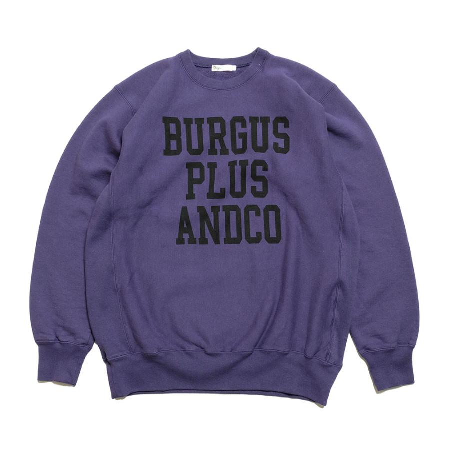 BURGUS PLUS (バーガスプラス) ロゴ ホリゾンタル スウェット "BURGUS PLUS ANDCO" BP22601 日本製 ...