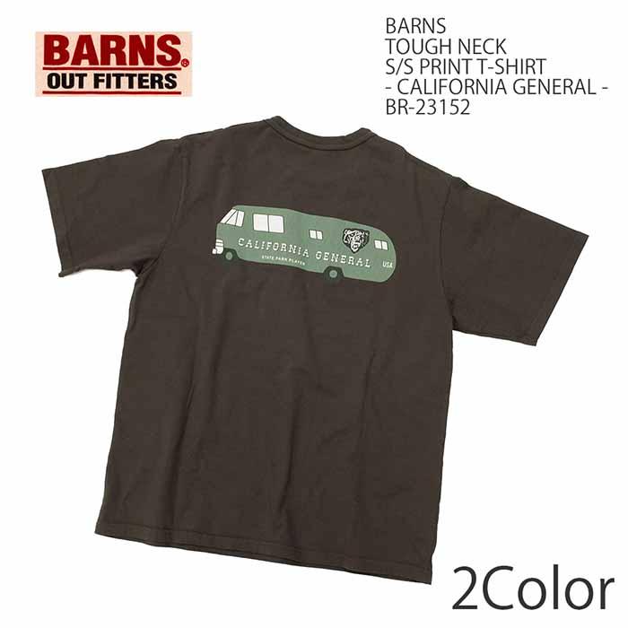 BARNS OUTFITTERS（バーンズ アウトフィッターズ） バーンズ BARNS BR-23152 タフネック プリント 半袖Tシャツ ...