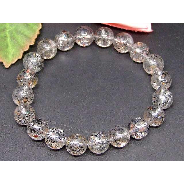 天然石 パワーストーン 66294 ブラックストロベリークォーツ ピーチブロッサム 10mm AAA ブレスレット 内径18cm ポーチ付き 苺水晶 送料無料 タンザニア産 : 66294 ...