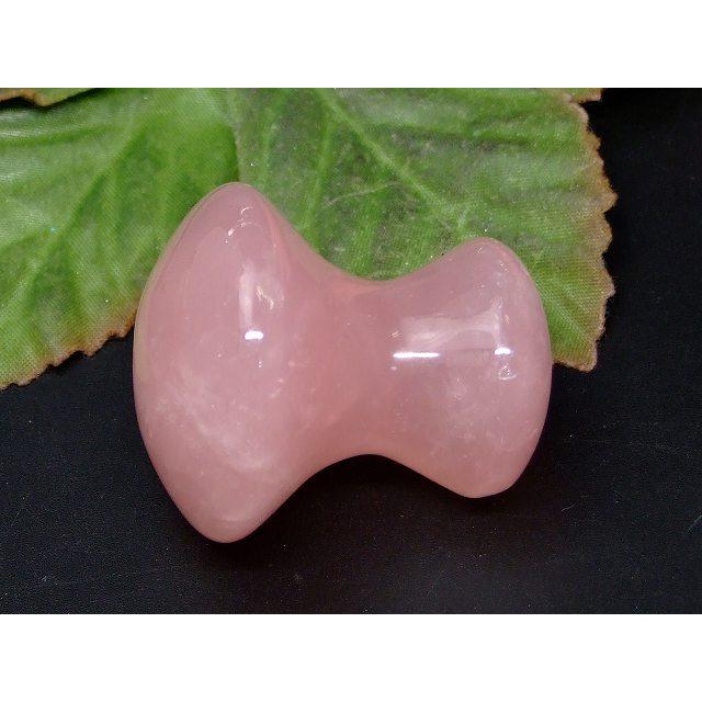 天然石 パワーストーン 66595 ローズクォーツ 紅水晶 かっさ 40mm×34mm×25mm AA 1個売り ツボ押し マッサージ 送料 ...