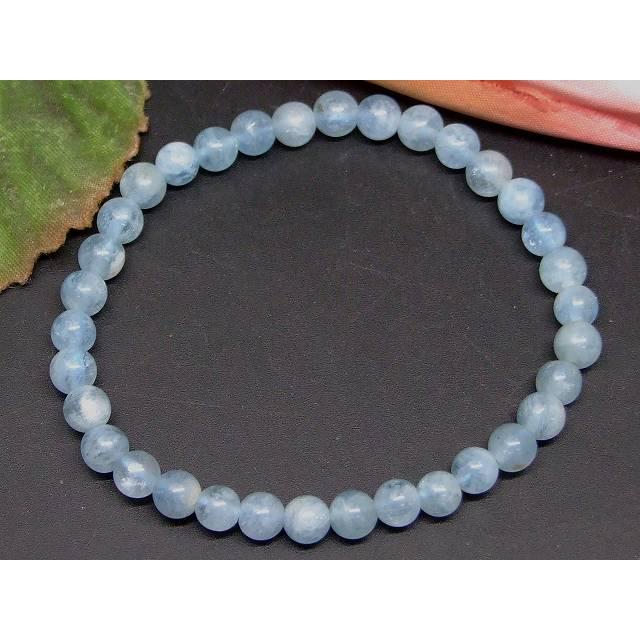 天然石 パワーストーン 66762 今月の半額 わけあり アクアマリン 5mm ブレスレット 内径16cm ポーチ付き 鑑別済・本物保証 送料 ...