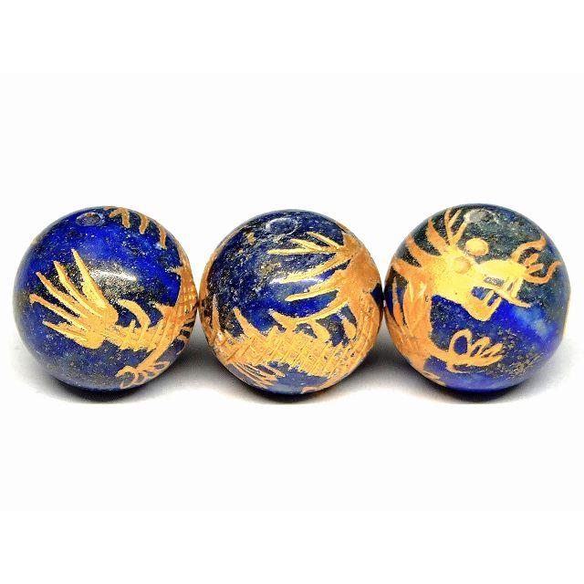 天然石 パワーストーン 66962H ラピスラズリ 瑠璃石 12mm AA 1粒売り 龍彫 金彫り 送料無料有 : 天然石 パワーストーン 品 ...