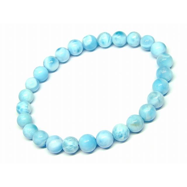 天然石 パワーストーン g3-1001H ラリマー 6mm AAA ドミニカ共和国産 ブレスレット 内径16cm ポーチ付き 鑑別済・本物保証 送料無料 : g3-1001h : 天然石 ...