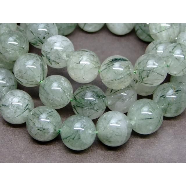 天然石 パワーストーン g3-1036A グリーンルチルクォーツ 12mm AA+ ブレスレット 内径17cm ポーチ付き 送料無料 ブラジル ...