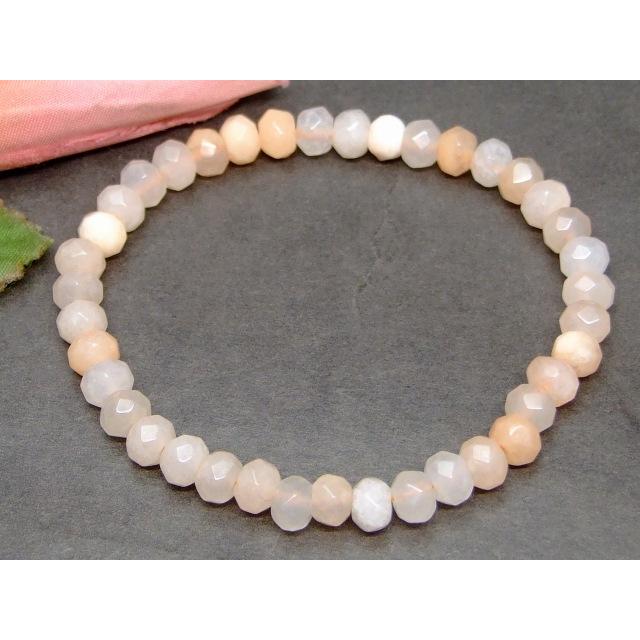 天然石 パワーストーン g3-2C ピンクアベンチュリン 6mm×4mm ボタンカット ソロバンカット ブレスレット 内径調節可 送料無料 ...