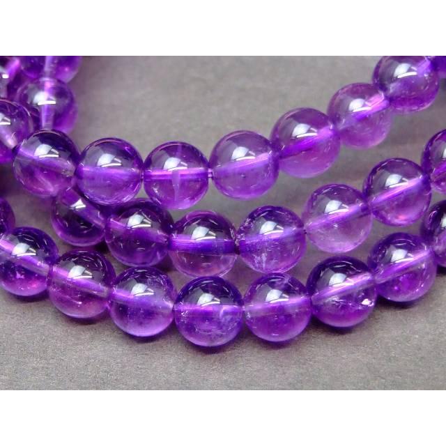 天然石 パワーストーン g3-63C 今月の半額 8mm AAAA アメジスト ブレスレット 内径16cm 鑑別済・本物保証 ポーチ付き 送料 ...