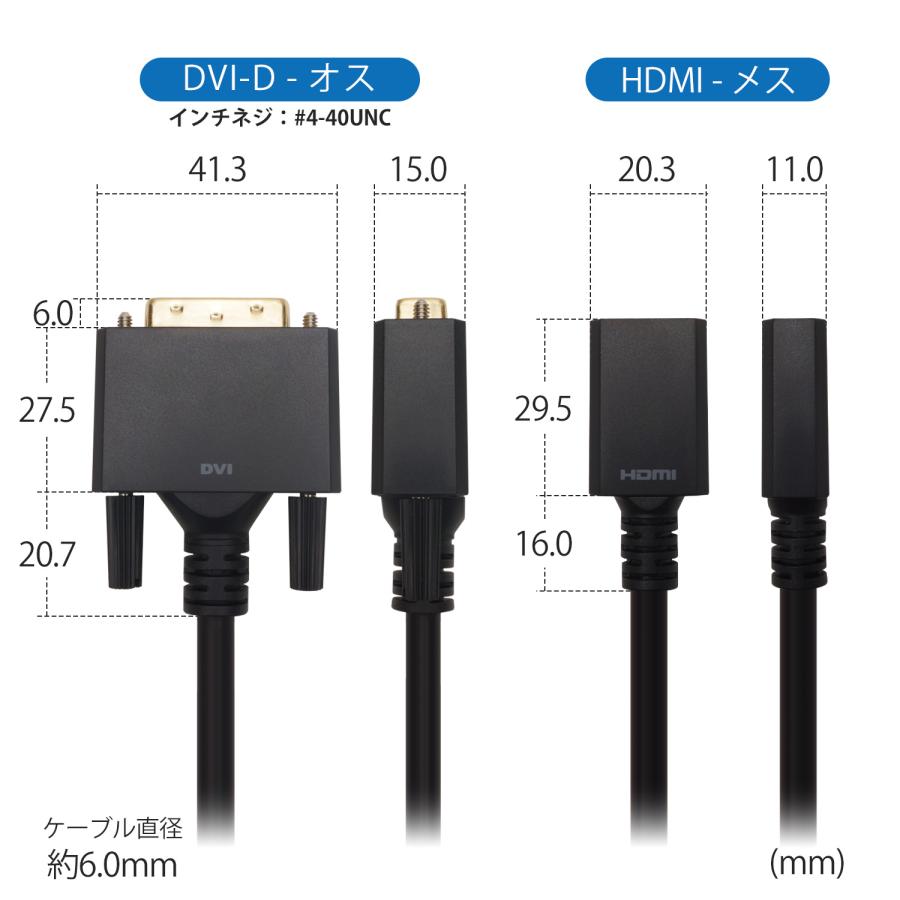 ホーリック HDMI-DVI 変換アダプタ 15cm HDMIメス-DVIオス HAFDV-700BB HORIC : ホーリック - 通販 - Yahoo!ショッピング