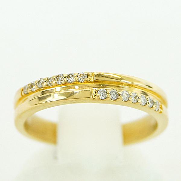 K18 イエローゴールド ダイヤモンド0.11ct リング 9号 指輪 レディ―ス ジュエリー ABランク 中古 nr0109037 : nr0109037 : 平山質店ヤフーショップ ...