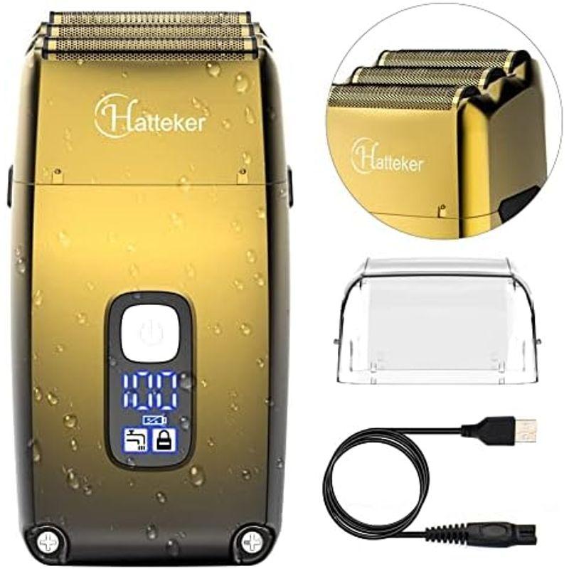 Hattekerトリプルブレードフォイルシェーバー電気かみそり男性用クローズボールドヘッド理髪店シェーバートリマー防水ウェット＆ドライ、コー : Hiro Life SHOP - 通販 ...