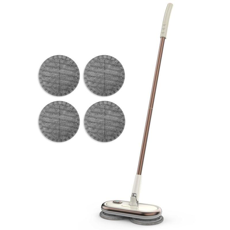 GOBOT 電動 回転モップクリーナ 軽量 自走式 水拭き コードレス 床拭き モップパッド4枚付き フローリング掃除 高速回転 充電式 自 : Hiro Life SHOP - 通販 ...