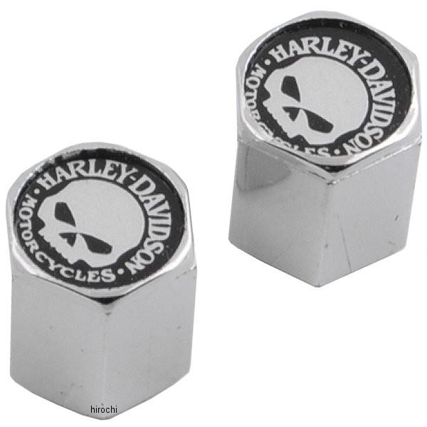 Harley Davidson（ハーレー・ダビッドソン） 41171-03 ハーレー純正 クローム・ABSバルブステムキャップ スカル HD店 ...