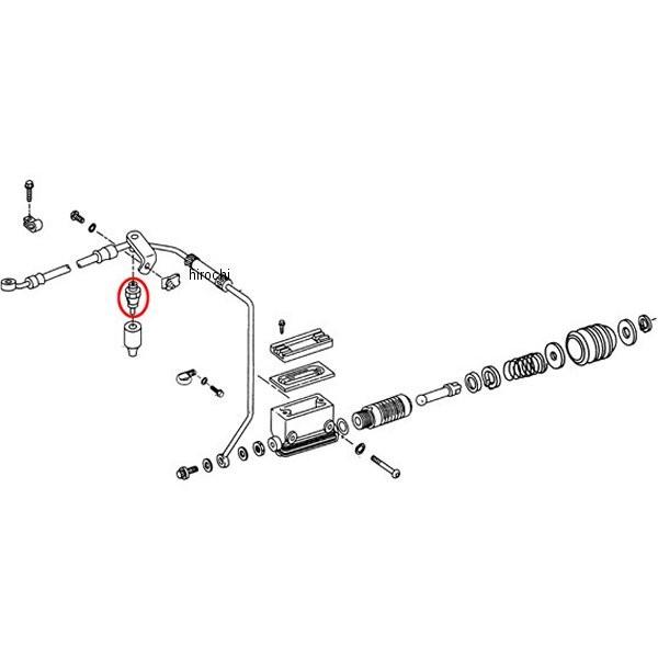 【メーカー在庫あり】 5100-6541 ガッツクローム 油圧ブレーキスイッチ 71年以降 ビッグツイン リア用 72023-51A/C HD ...
