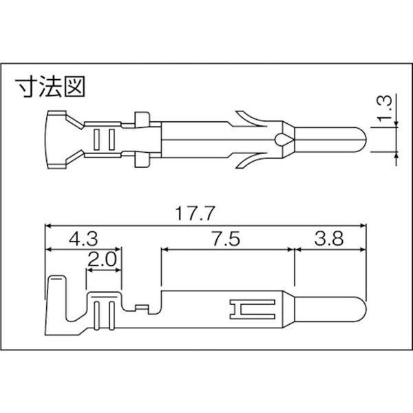 【メーカー在庫あり】 LLM-01T-P1.3E LLM01TP1.3E 日本圧着端子製造(株) JST ELコネクタ用ピンコンタクト 100個入り HD :LLM01TP1-3E-TN:ヒロ ...