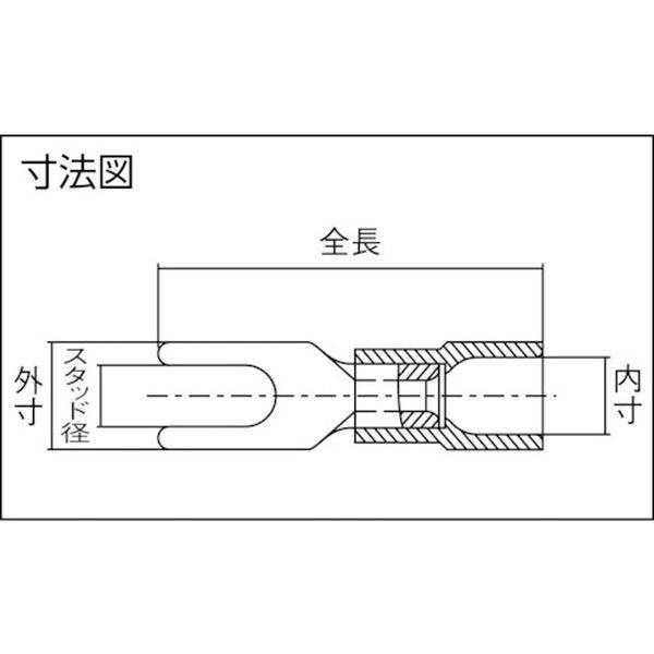 TMEV 1.25Y-3.5-RED TMEV1.25Y3.5RED (株)ニチフ端子工業 ニチフ 絶縁被覆付圧着端子 Y形（100P） HD : ヒロチー商事 2号店 - 通販 ...