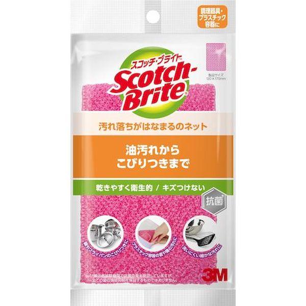 3M 【メーカー在庫あり】 YHNT-01K YHNT01K スリーエム スポンジ スコッチ・ブライト汚れ落ちがはなまるのネット ピンク HD ...
