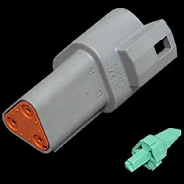 【メーカー在庫あり】 DT04-3P ドイチェ DEUTSCH DTコネクタープラグ 3ピン グレー 94年以降 ハーレー車両 JP店 : ヒロチー商事 1号店 - 通販 - Yahoo!ショッピング