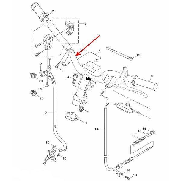 YAMAHA 1YP-XF611-00 ヤマハ純正 ハンドルコンプリート JP : ヒロチー商事 1号店 - 通販 - Yahoo!ショッピング