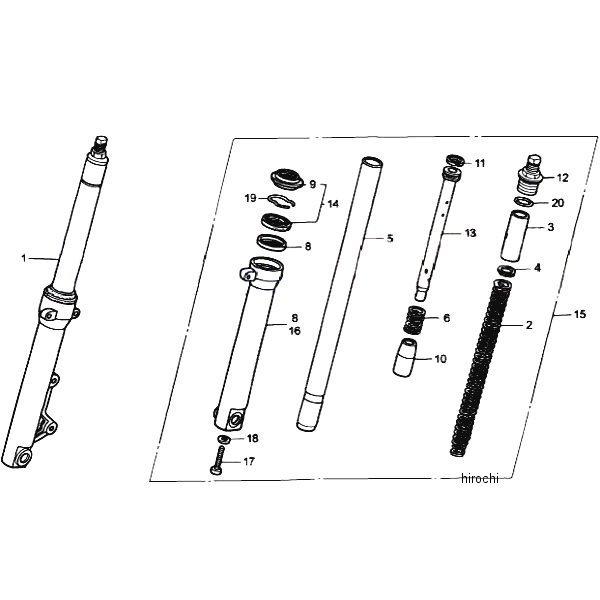モンキー 51500-NLA-013 ホンダレーシング HRC F.LフォークASSY JP店 : ヒロチー商事 1号店 - 通販 ...