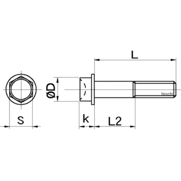 【メーカー在庫あり】 820750-025 ポッシュ POSH スモールフランジ六角ボルト ステンレス M6x25 P1.0 2本入り JP店 ...