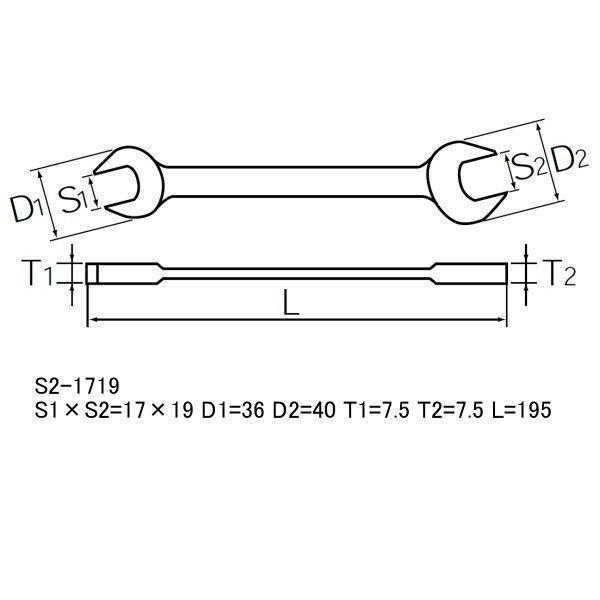 【メーカー在庫あり】 S2-1719-KC KTC 京都機械工具 スパナ (17mm / 19mm) JP店 : ヒロチー商事 1号店 - 通販 - Yahoo!ショッピング