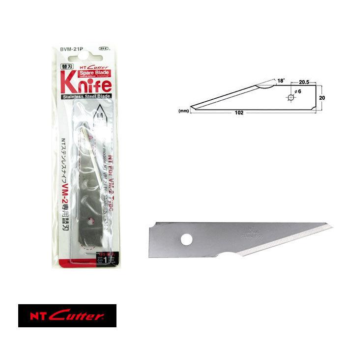 NTカッター BVM-21P 替刃ナイフ中 ステンレス両刃 : 広島工具 - 通販 - Yahoo!ショッピング