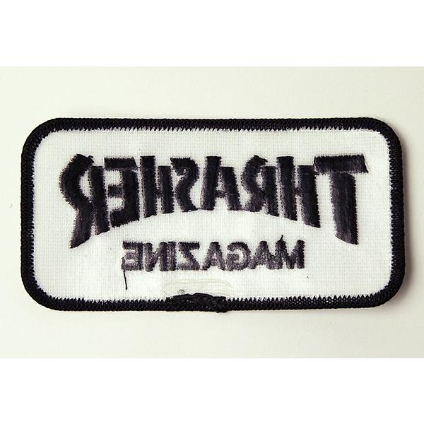 THRASHER（スラッシャー） US パッチ ワッペン 刺繍 Iron On Mag Logo Patch White/Black スケボー SKATE SK8 スケートボード : HIS ...