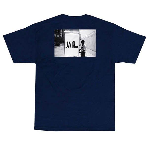 Visual (ヴィジュアル×ブギー) Tシャツ V/SUAL X BOOGIE Jail Tee Navy スケボー SKATE SK8 ...