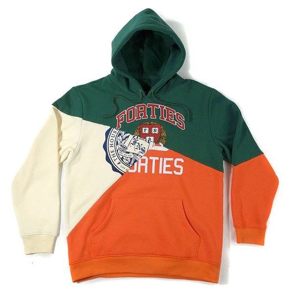 40s & Shorties(フォーティーズアンドショーティーズ)パーカー プルオーバー Split Personality Hoodie Cream/Forest/Orange(Multi ...