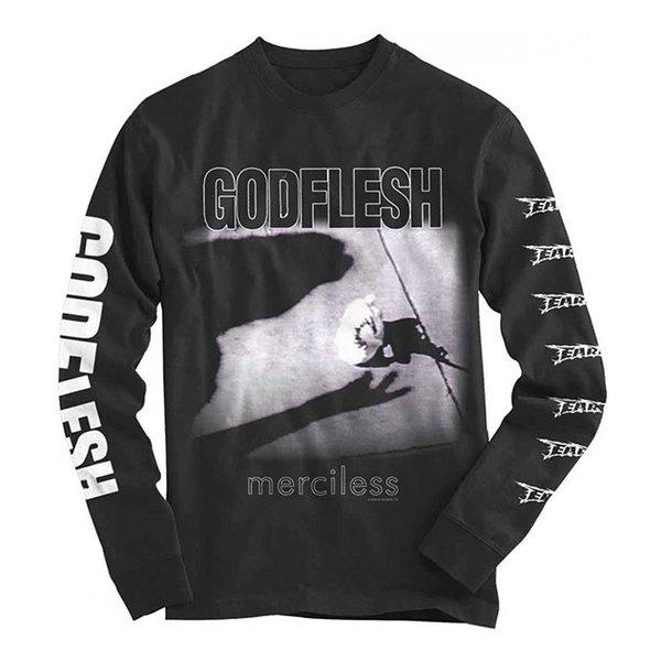 Godflesh (ゴッドフレッシュ) ロンT ロングTシャツ 長袖 Merciless Long Sleeve T-shirt Black ...