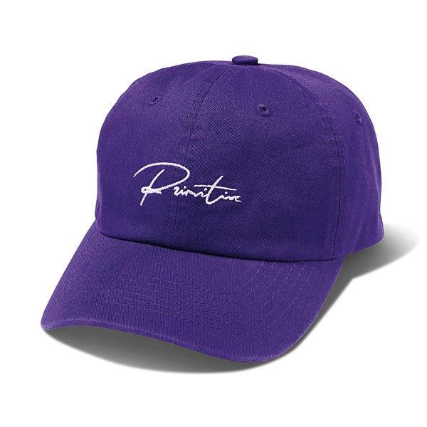 PRIMITIVE（プリミティブ） Primitive Skateboarding キャップ ダッドハット ローキャップ GINZA SCRIPT DAD HAT PURPLE スケボー ...