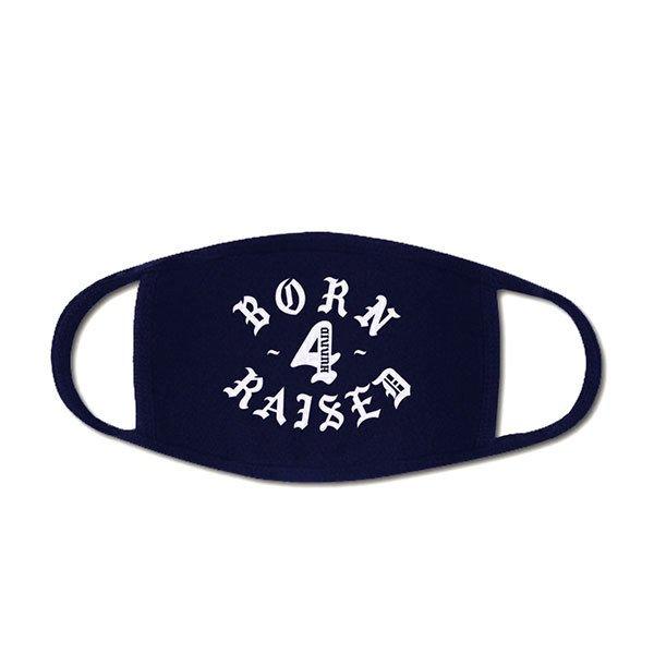 BornxRaised (ボーンアンドレイズド) 布マスク マスク BORN 4 HUNNID MASK NAVY BLUE HIPHOP ...