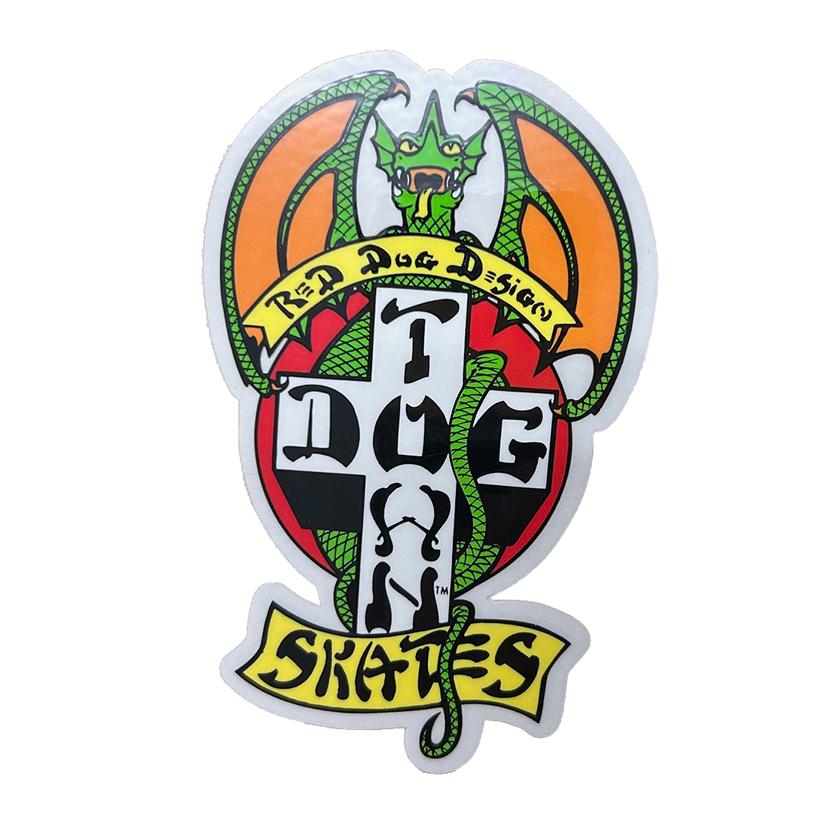 DOGTOWN Dogtown Skateboards (ドッグタウン) ステッカー シール Sticker DT Red Dog 70s 4 ...